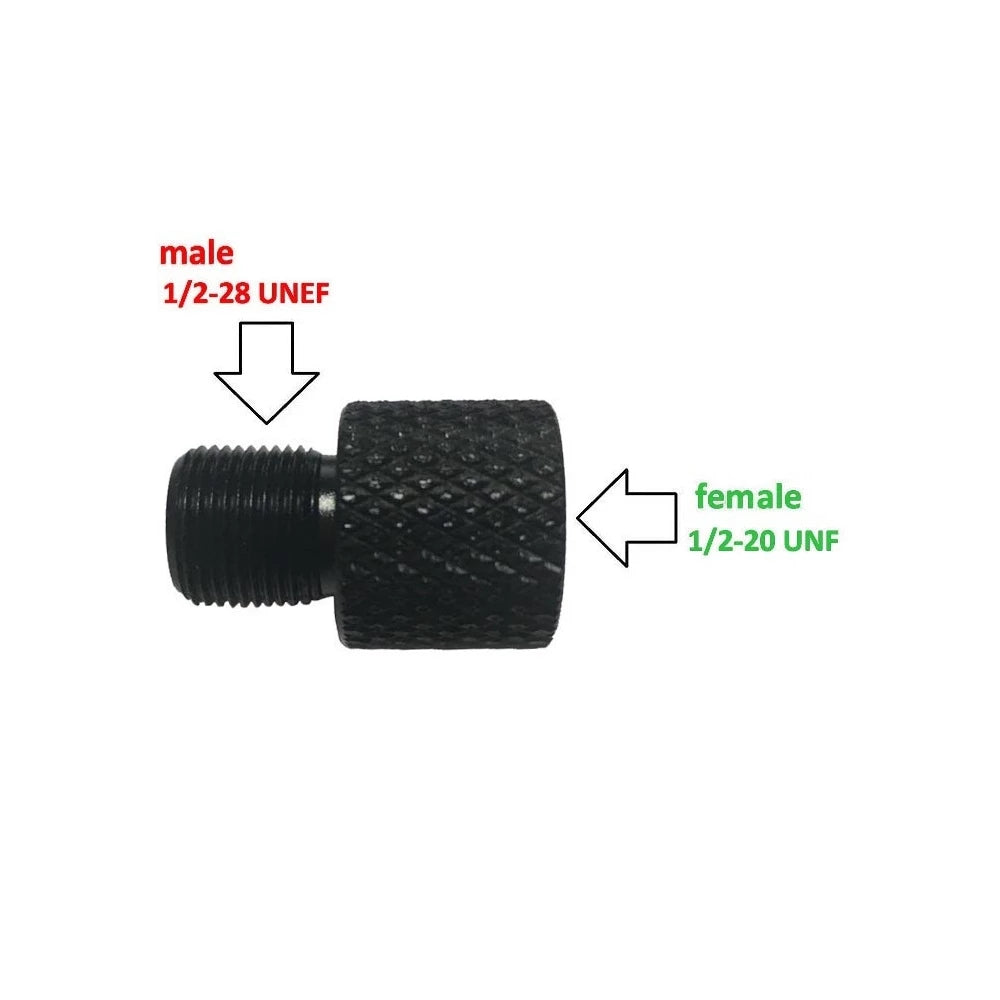 1 2x20 UNF Female 1 2x28 UNEF Male Aluminium Thread Adapter On Paper 1 2x20 UNF Female 1 2x28 UNEF Male Aluminium Thread Adapter On Paper